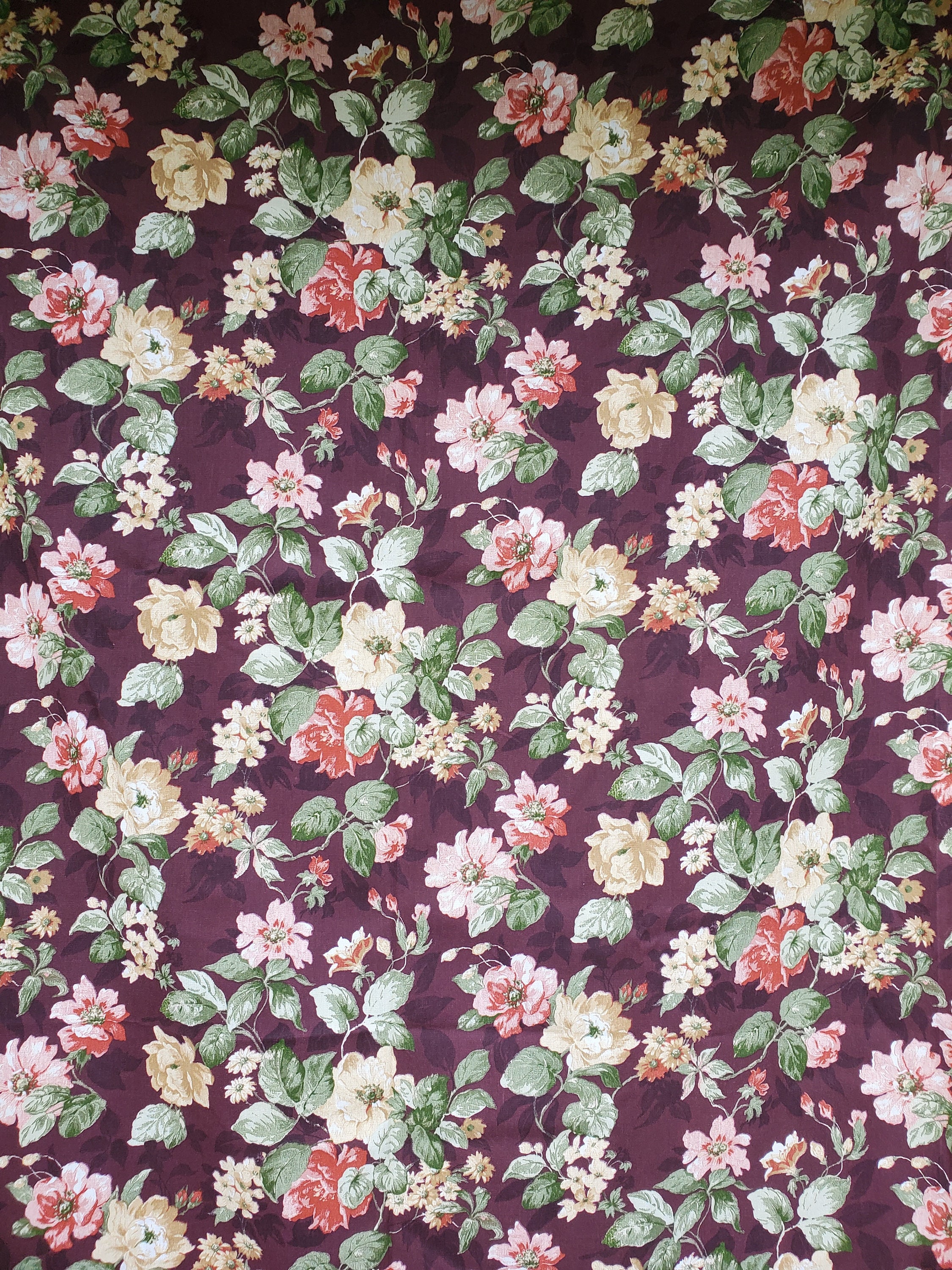 Floral Print Stoff, Blumen, Floral Stoff, Drapery Polsterstoff - Etsy.de