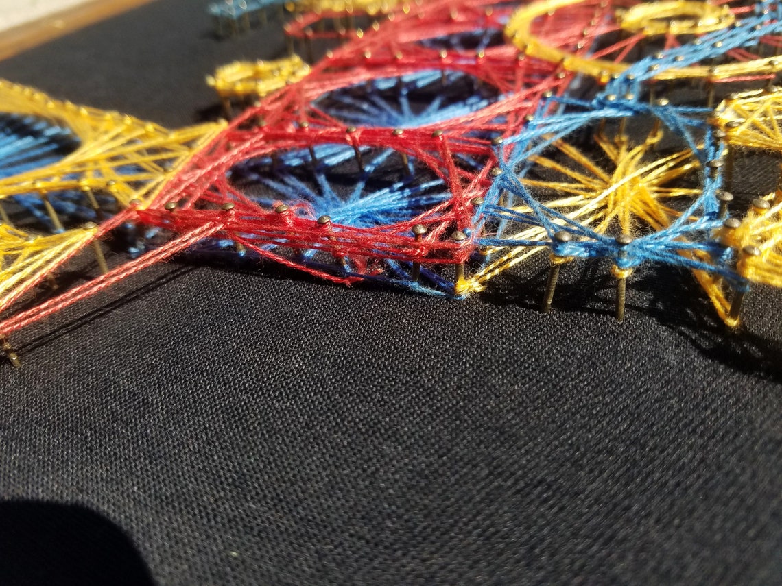 Vintage 1970's Train String Art Pin String Art Train - Etsy