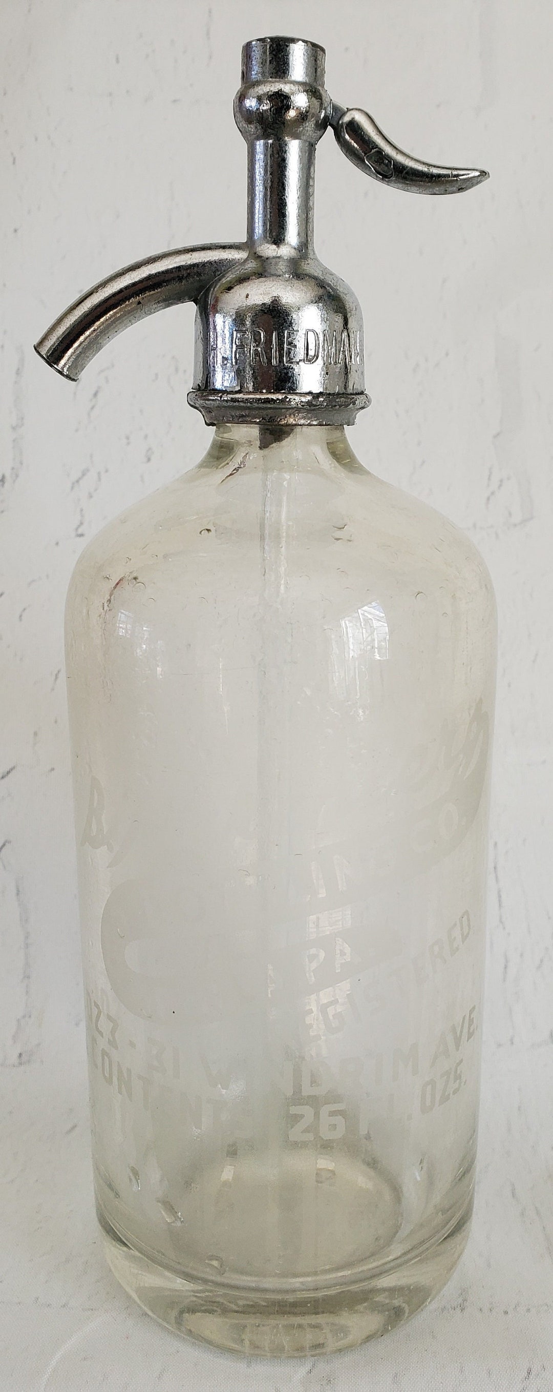 Antique Vintage B. Nierenberg Bottling Co. Seltzer Bottle Soda Water ...