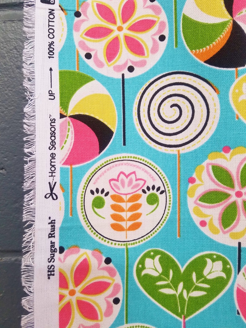 Sugar Rush Lollipop Fabric Heavy Cotton Home Decor Fabric by - Etsy