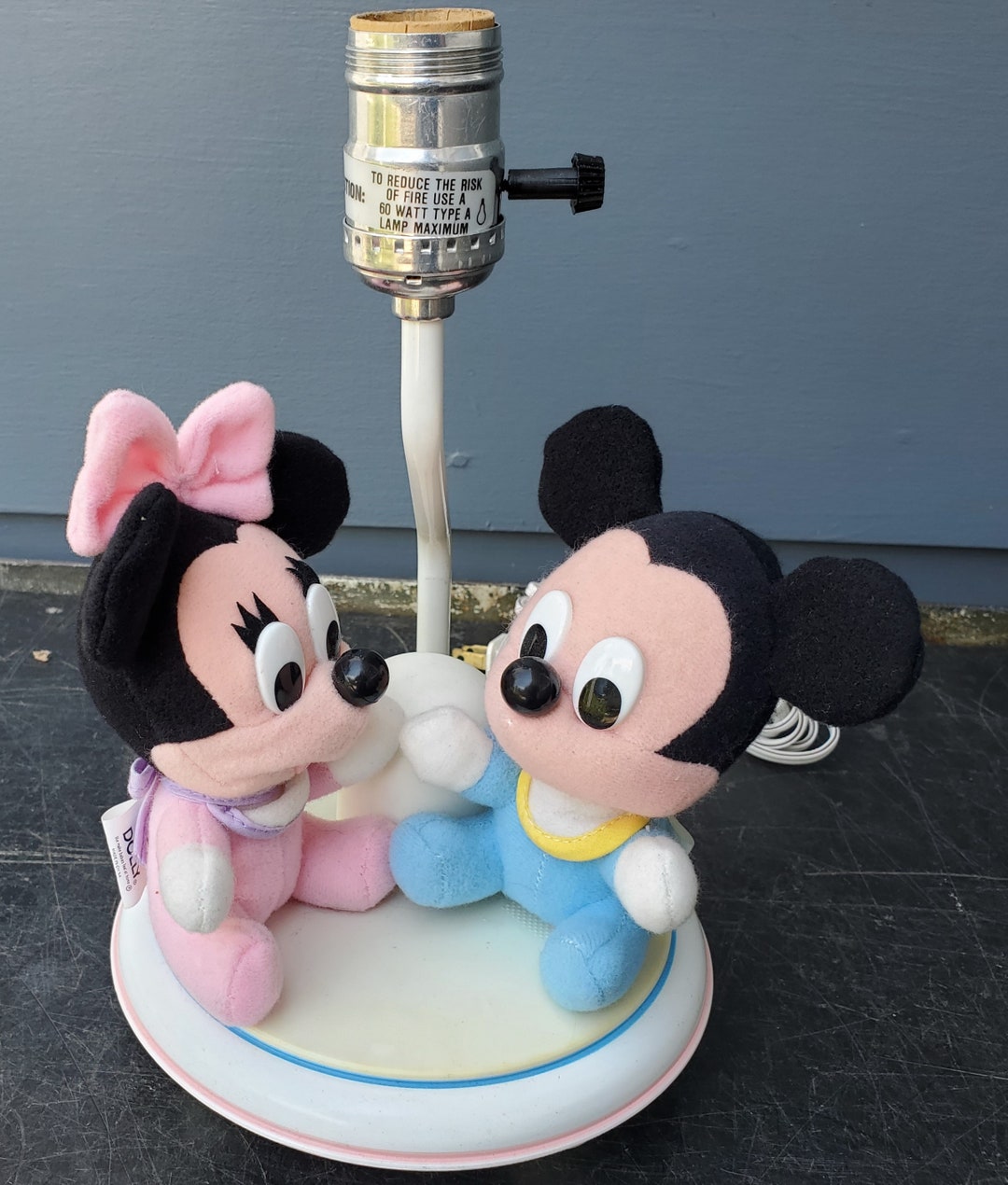 Vintage Baby Mickey and Minnie Mouse Lamp by the Dolly Toy Company ...