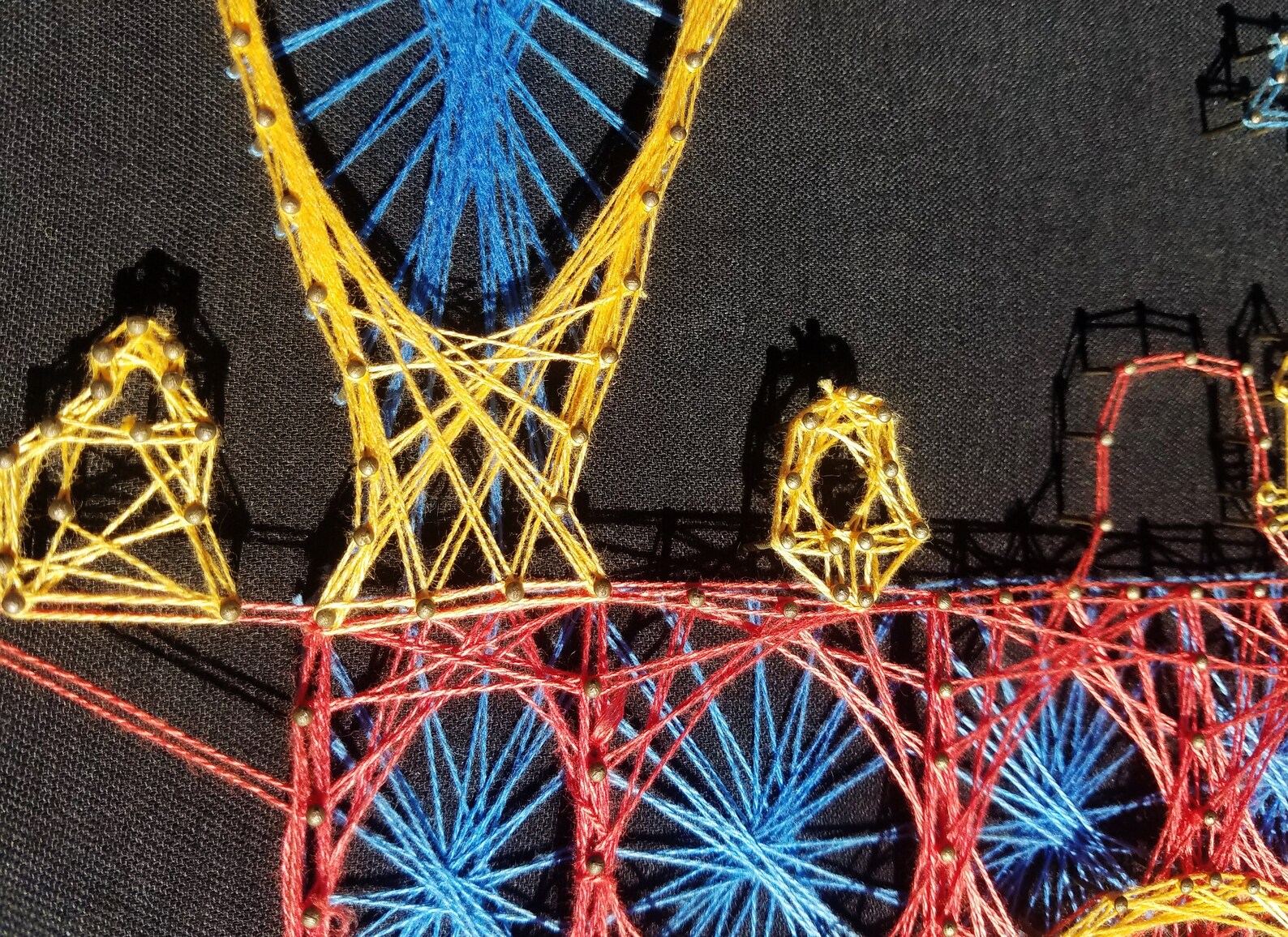 Vintage 1970's Train String Art Pin String Art Train - Etsy