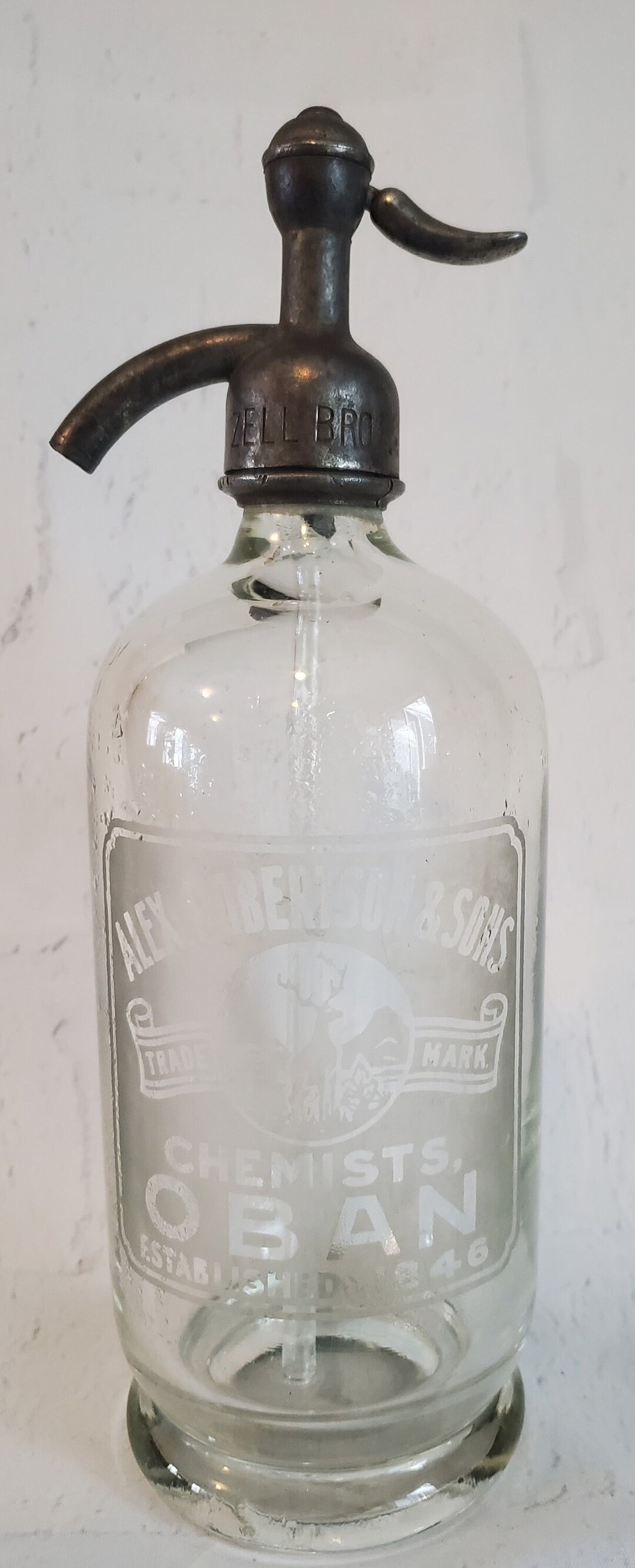 Antique Vintage Alex. Robertson & Sons Seltzer Bottle Soda Water ...