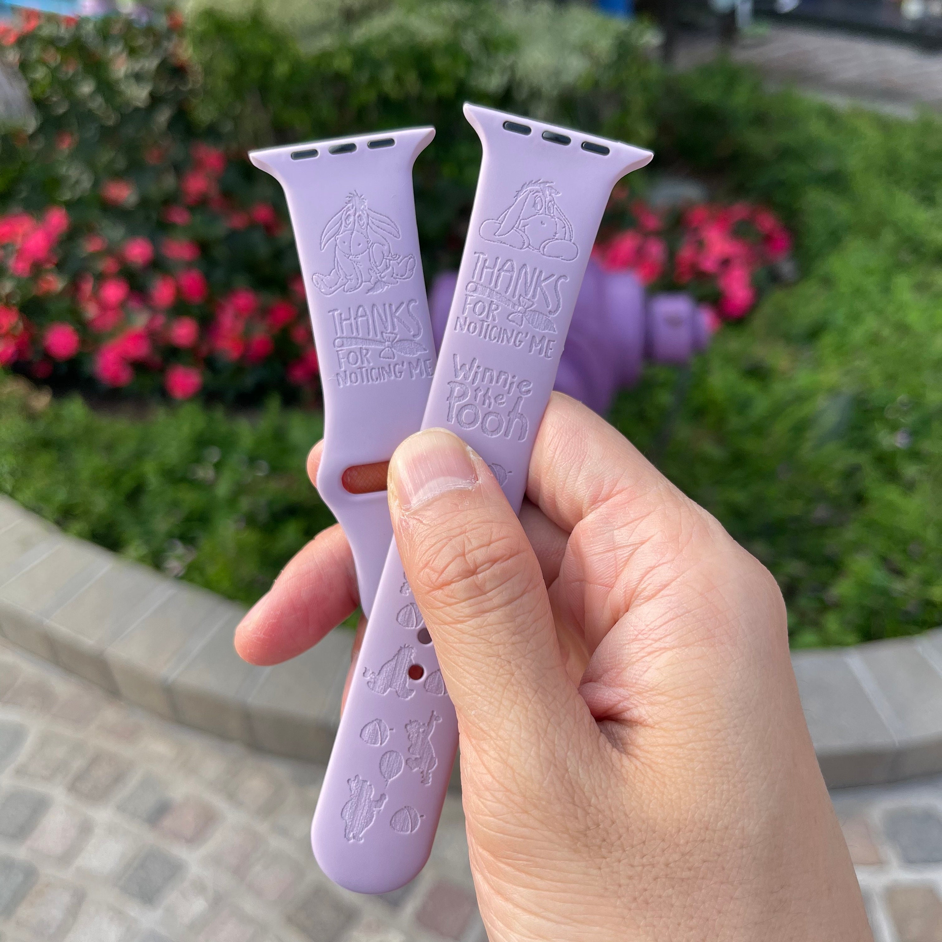 Winnie the Pooh Eeyore Apple Watch Band: Engraved Silicone Strap - Etsy