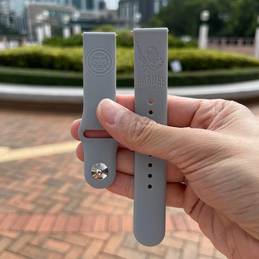 Winter Soldier Bucky Barnes Engraved Silicone Samsung Galaxy Watch Band ...