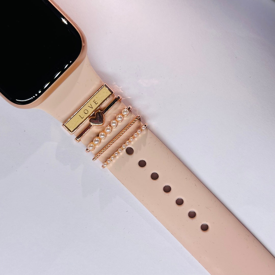 Love & Hearts Apple Watch Charms, Watch Band Jewellery, Apple Watch ...