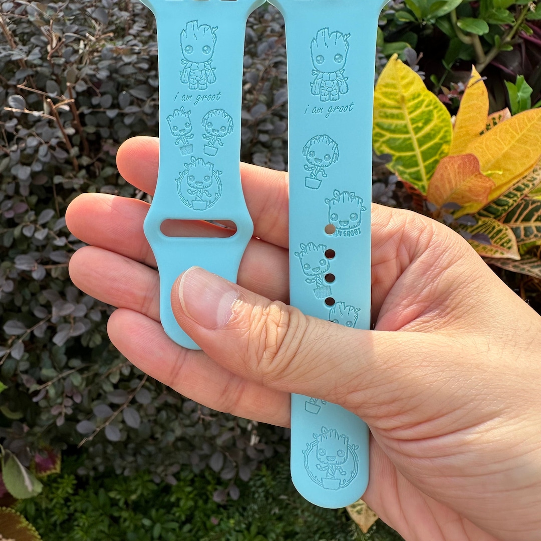 Baby Groot, I'm Groot Engraved Silicone Band, Compatible With Samsung ...