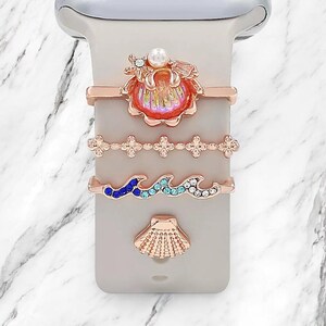 Sea Shell Mermaid Apple Watch Band Charms: Samsung / Fitbit Watch Strap ...