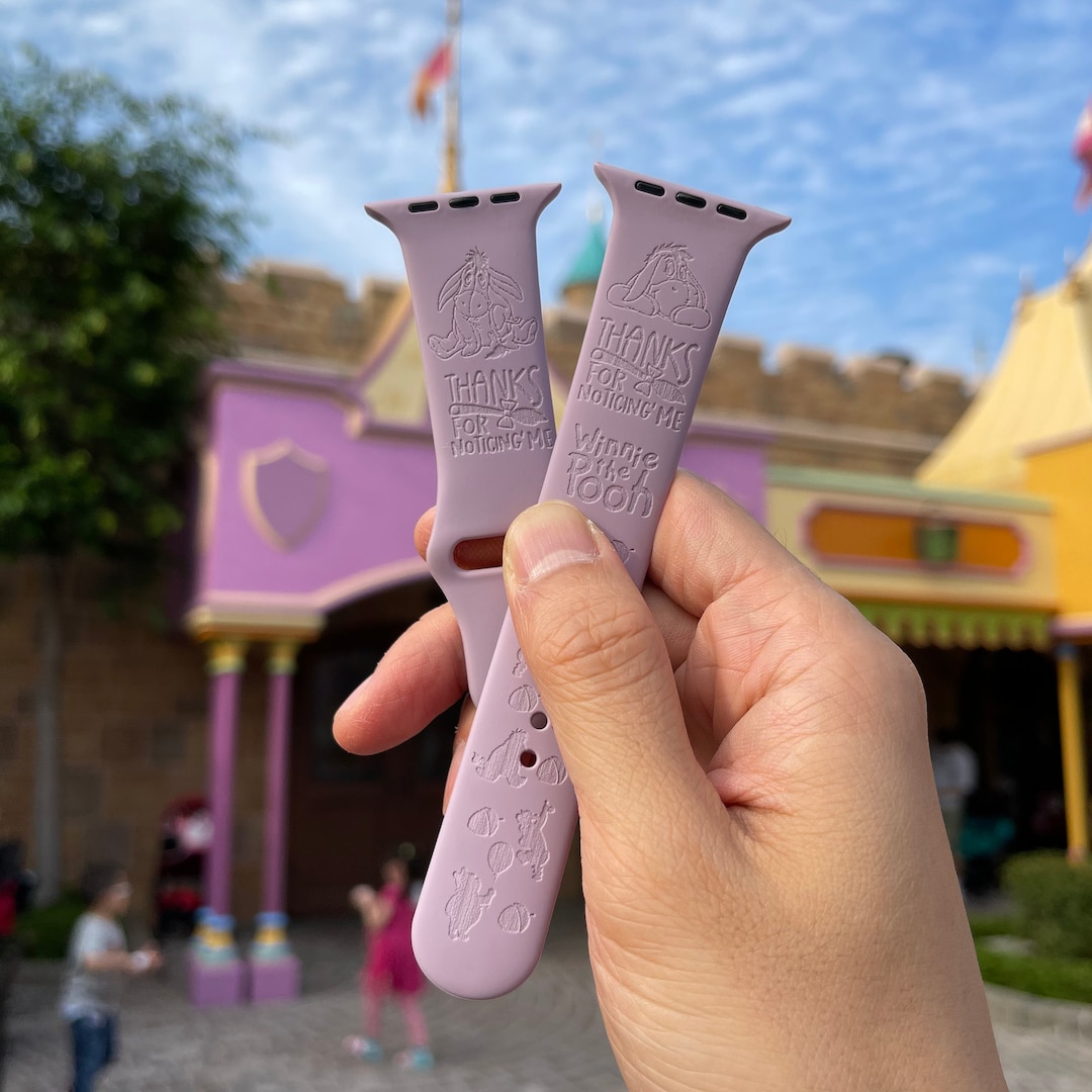 Winnie the Pooh Eeyore Apple Watch Band: Custom Engraved Silicone Strap ...