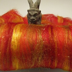 NEW YEAR'S EVE, Fiber Art Batt for Spinning, Sari Silk, Angelina ...
