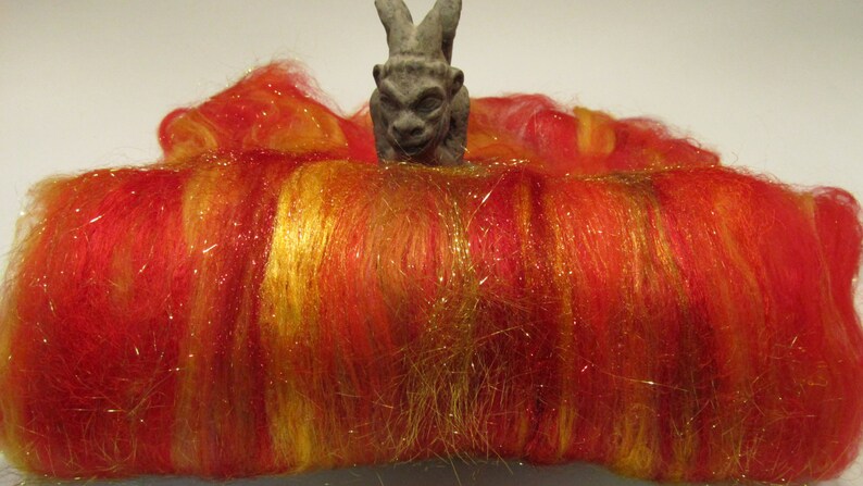 NEW YEAR'S EVE, Fiber Art Batt for Spinning, Sari Silk, Angelina ...
