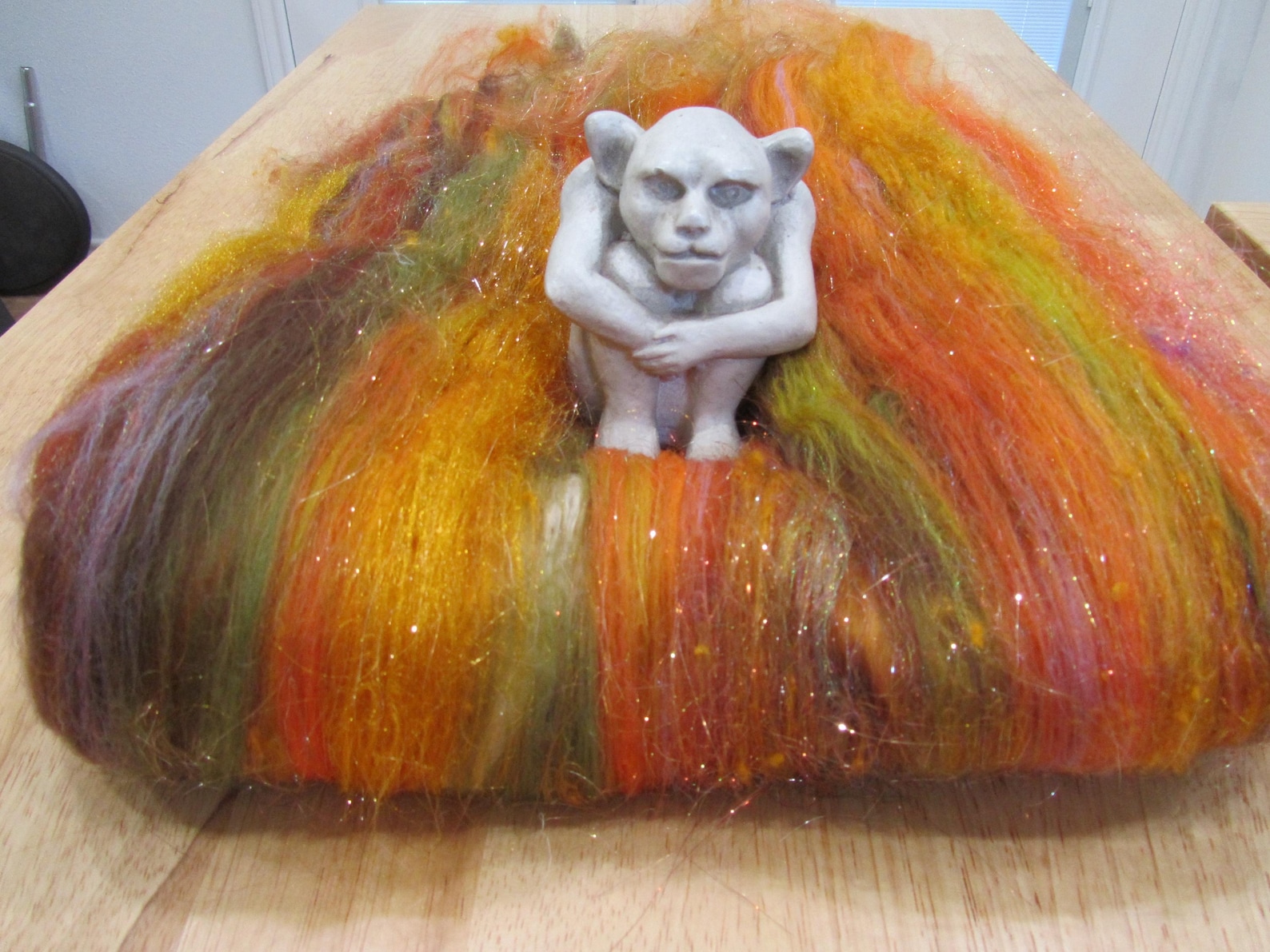 NOVEMBER, Fiber Art Batt for Spinning, Textured Bling Batt, Angelina ...