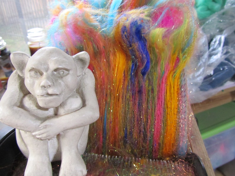 TOY LAND, Fiber Art Batt for Spinning, Felting Fiber, Roving, Art Fiber ...