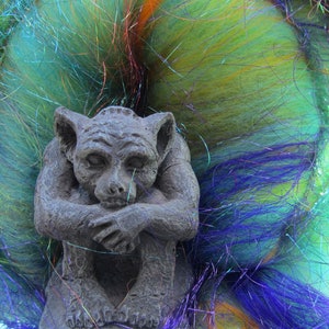 FANCY LIZARD 3.5 Oz, Fiber Art Batt for Spinning, Felting Fiber, Fine ...