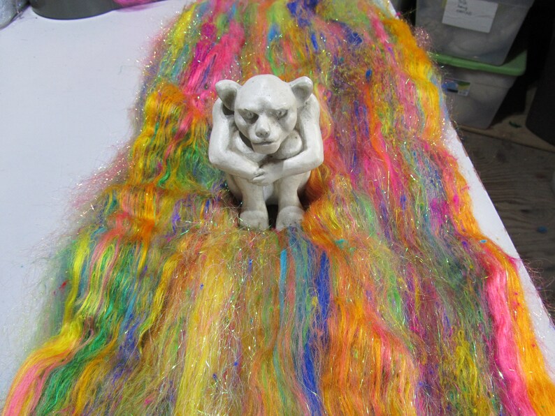 TOY LAND, Fiber Art Batt for Spinning, Felting Fiber, Roving, Art Fiber ...