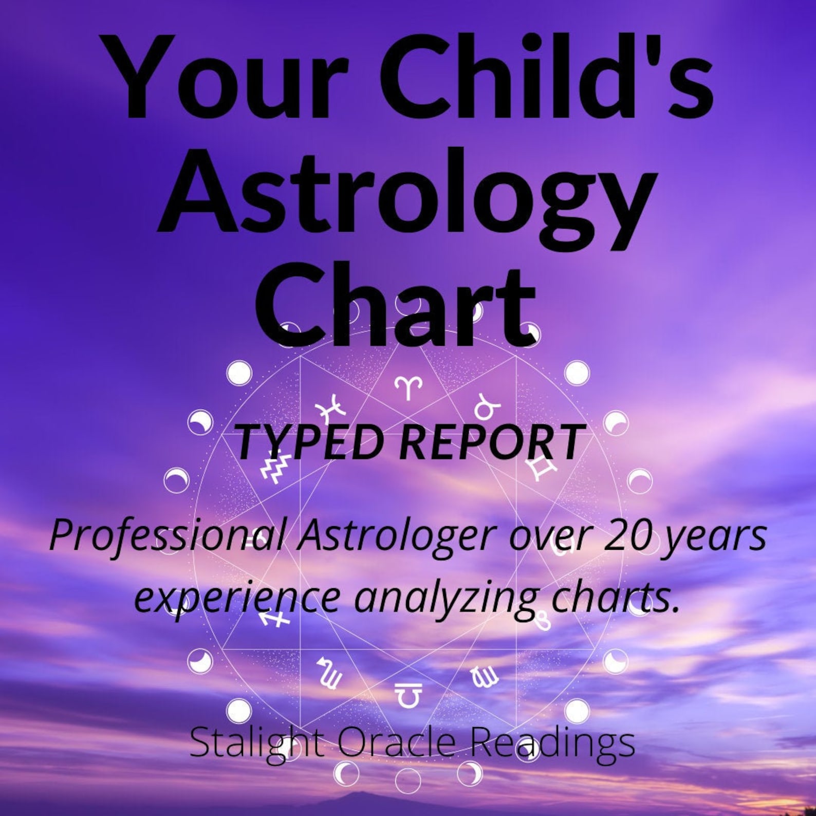 Your Child's Astrological Birth Chart Typed Report - Etsy