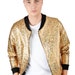 Men's Gold Holographic Disco Bomber Jacket - Etsy
