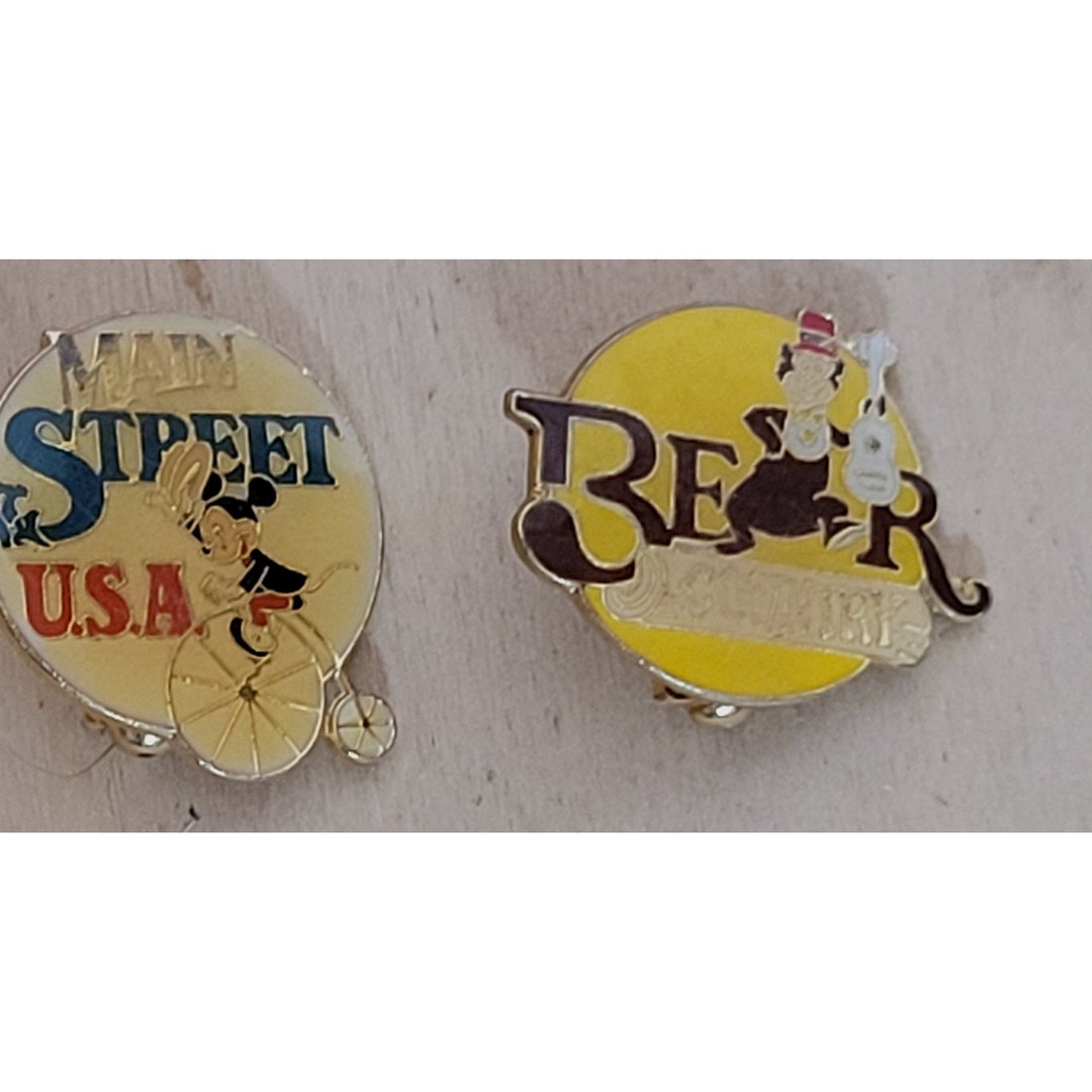 Vintage Walt Disney Pins Disneyland Bear Country Main Street USA - Etsy