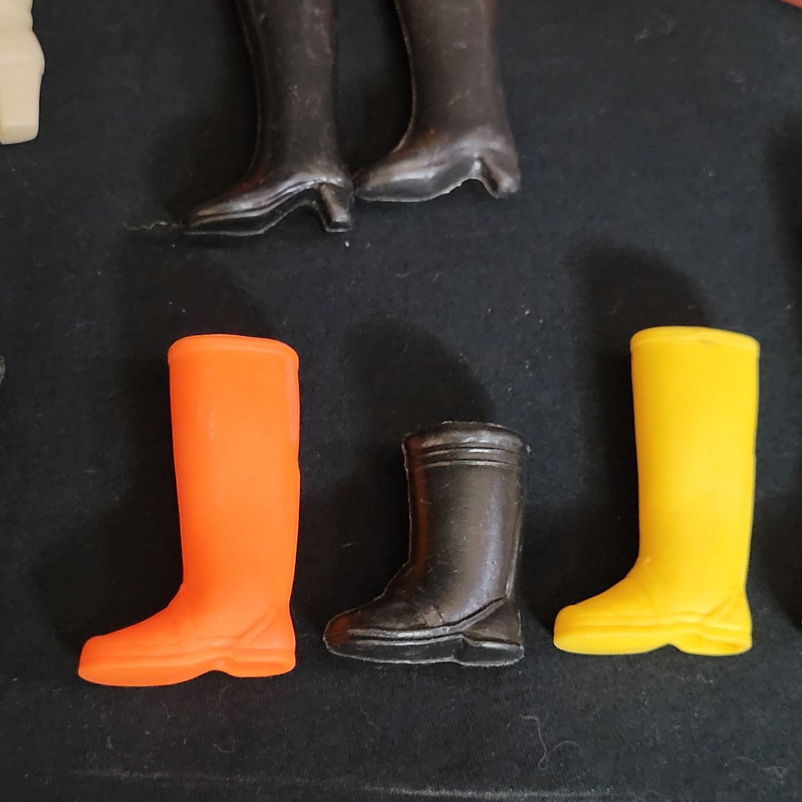 Vintage Barbie Boot Lot 9 Pairs and 9 Singles Mod Gray Brown Squishy ...