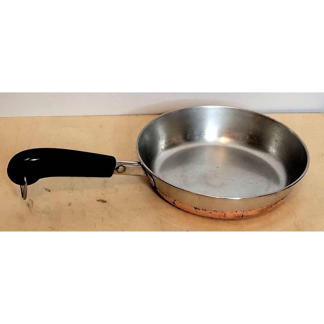 Vintage Revere Ware Copper Clad Bottom Fry Pan Skillet Small 7 Inches ...