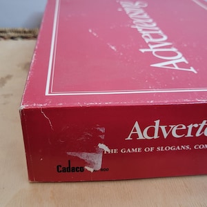 Vintage Cadaco 1988 Adverteasing Board Game Slogans Commercials Trivia ...