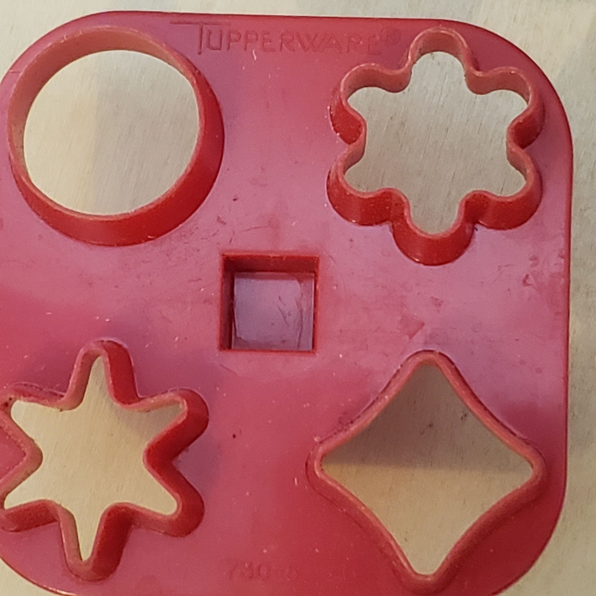 Vintage Tupperware Canape Garnish Cutters Red Cake Decorator - Etsy