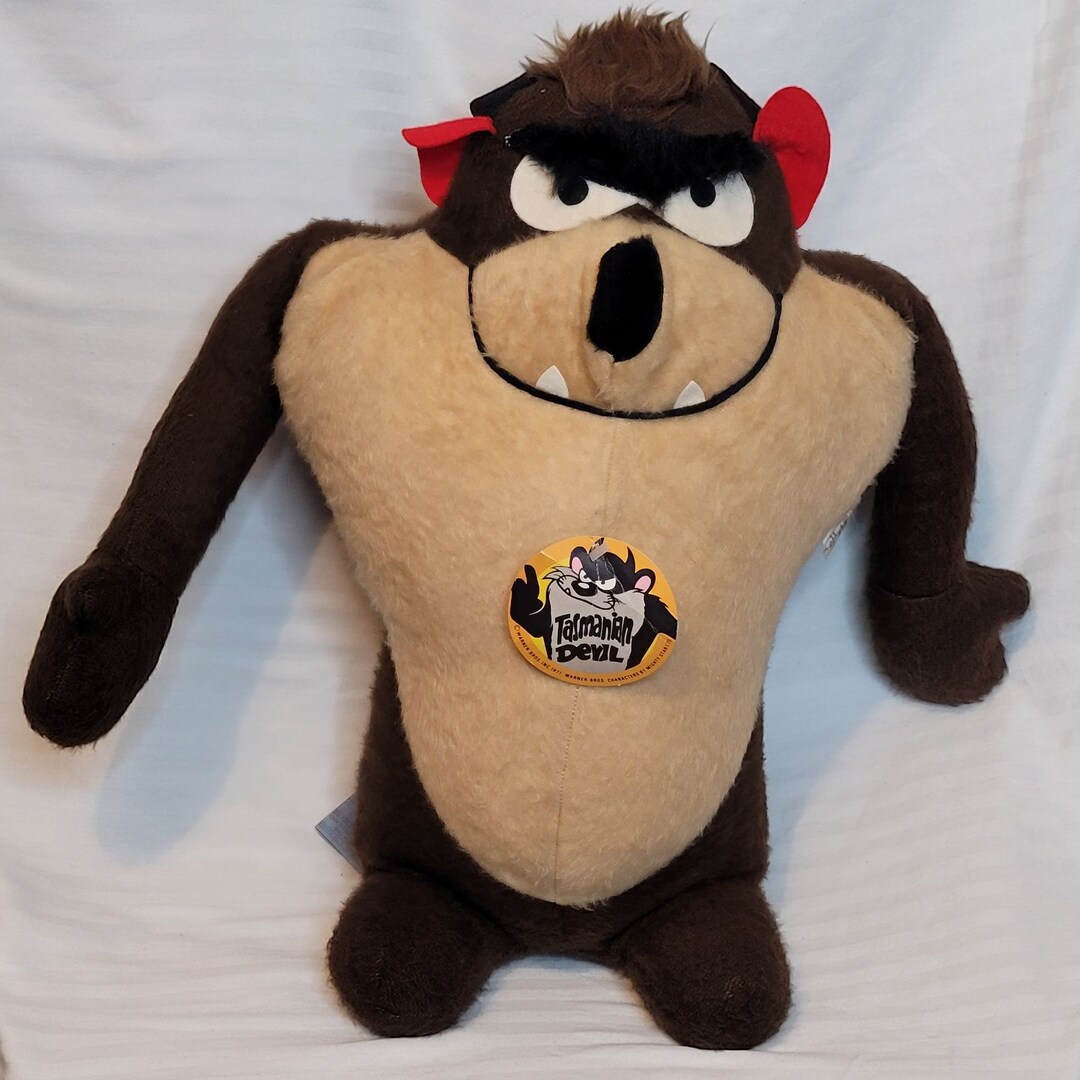 Vintage Taz Warner Bros Mighty Star 1971 Stuffed Plush Toy 20 Inches ...
