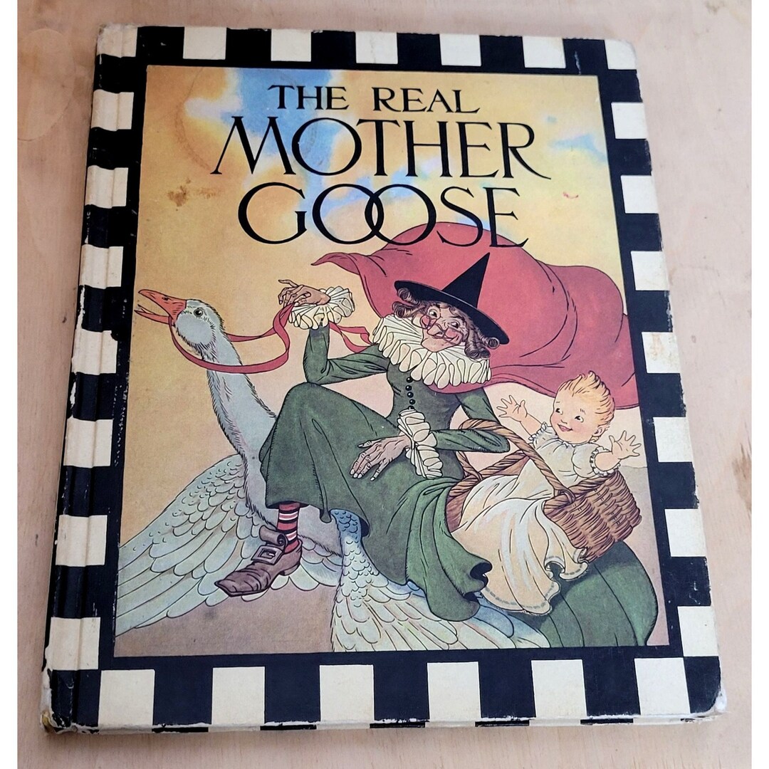 Vintage the Real Mother Goose 1968 Has Edge Wear Black White Checker ...