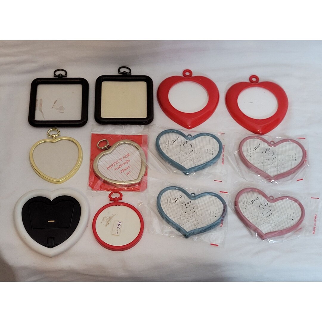 Vintage Plastic Craft Frames Set of 12 Assorted Shapes Square - Etsy