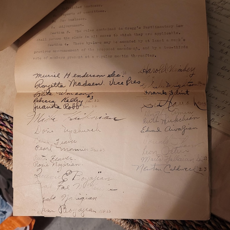 Vintage Composition Book Has Writing Dated 1922-23 Fowler Union HS ...