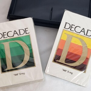 Decade Cigarettes Playing Cards 2 Decks Sealed Plastic Container ...