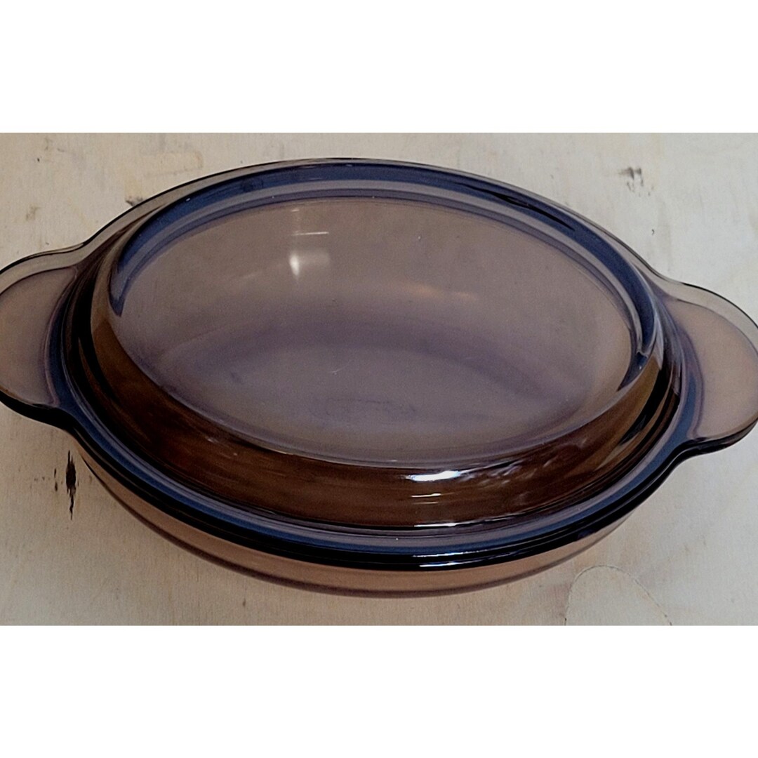 Vintage Grab Its Oval Pyrex Vision Amber V-14-B Small Dish With Lid 6.5 ...