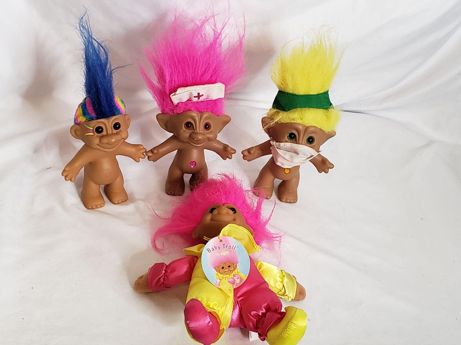 Vintage Troll Lot of 4 Dr. Nurse Mohawk Baby Plush Preowned - Etsy