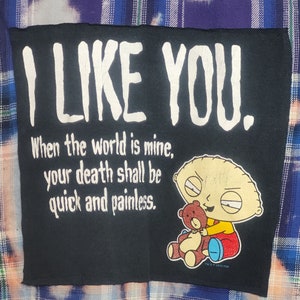One of A Kind Custom Handmade Shirt Family Guy Stewie Upcycle Flannel ...