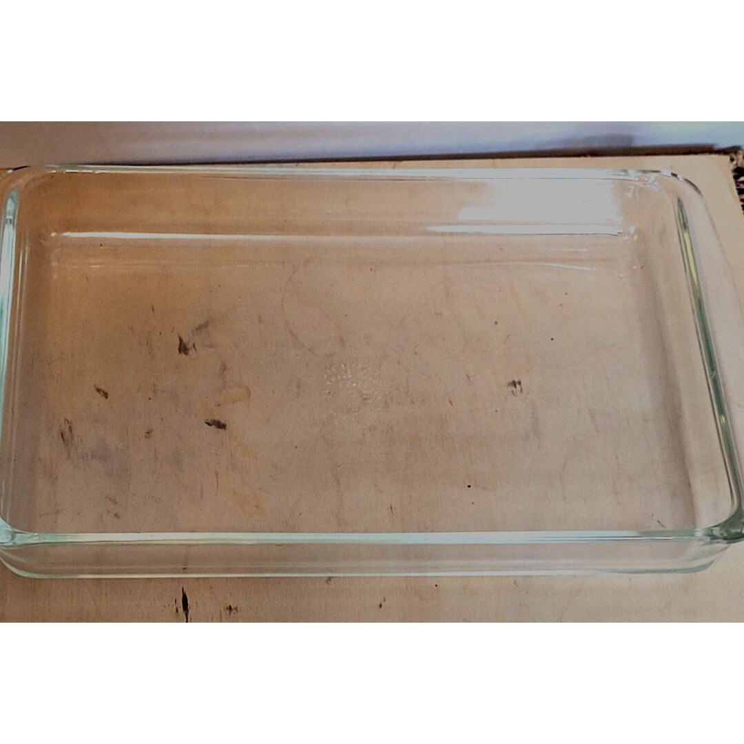 Vintage Pyrex Clear Casserole Dish 13 X 8 Inches 233 Baking Small Chip ...