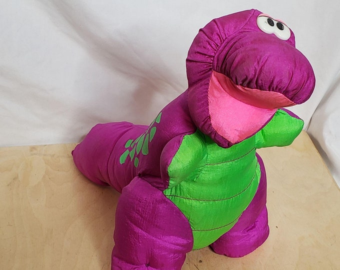 Fisher Price Purple Dinosaur Puffalump 1992 Makes Sounds 14 in Tall ...