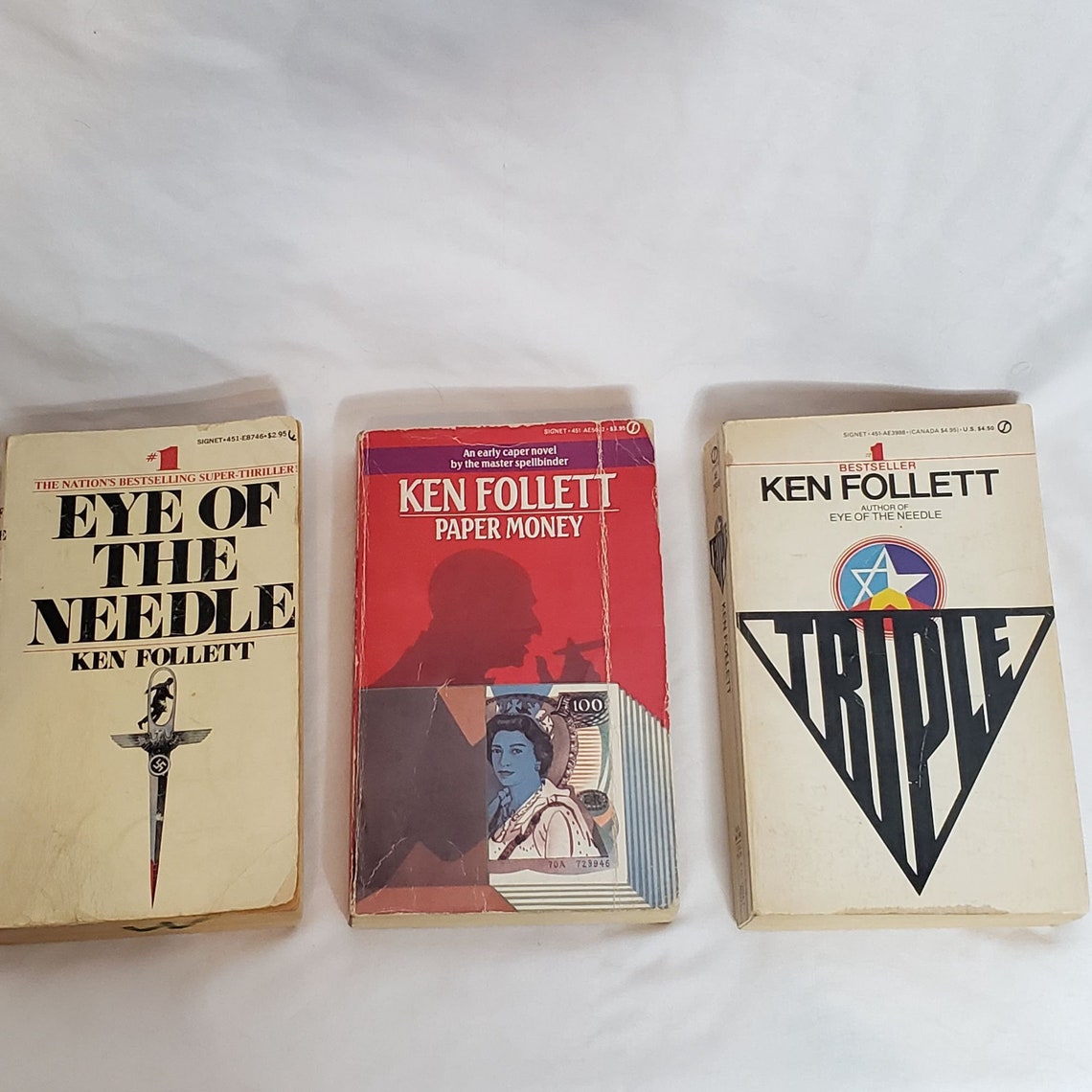 Vintage Ken Follett Book Set of 3 Paperbacks 70s 80s - Etsy