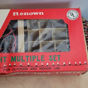 Renown Christmas Tree Lights 1950s Retro 25 Ct C9 Original Box Has Wear ...