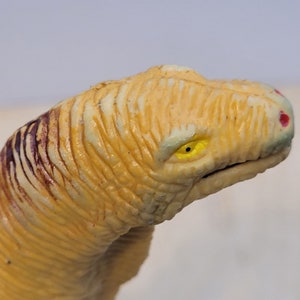 Vintage Dinosaur Plateosaurus Yellow 9 Inches 1999 Paint Wear Toy ...