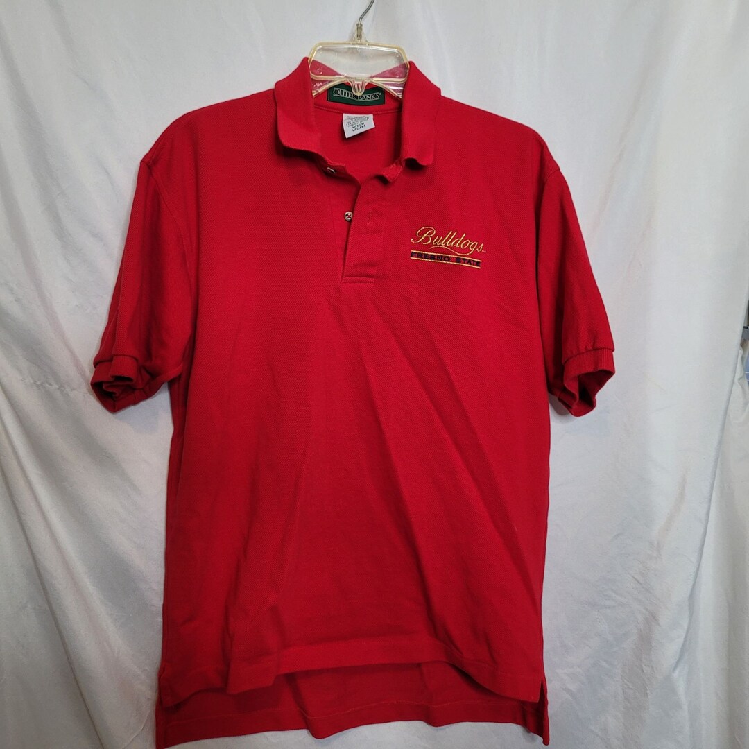 Vintage Fresno State Polo Shirt Embroidered Chest Logo Red Cotton Size ...