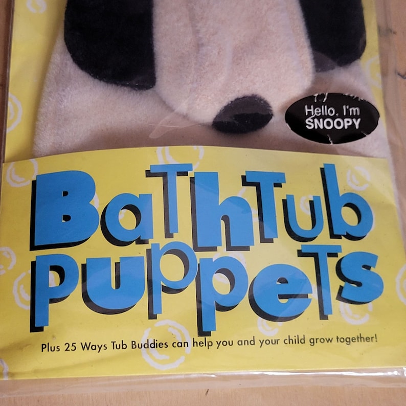 Tub Buddies Bathtub Puppets Snoopy 1982 Original Sealed Package Unused ...