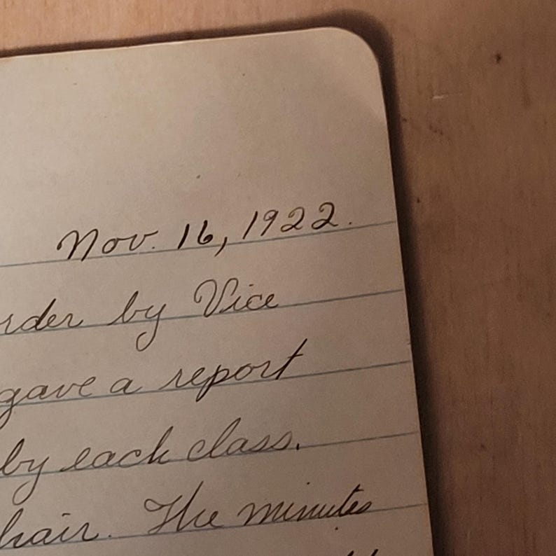 Vintage Composition Book Has Writing Dated 1922-23 Fowler Union HS ...