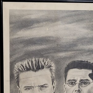 1988 U2 Pencil Drawing Art Print Bradford John Salamon 24 X 20 Inch ...