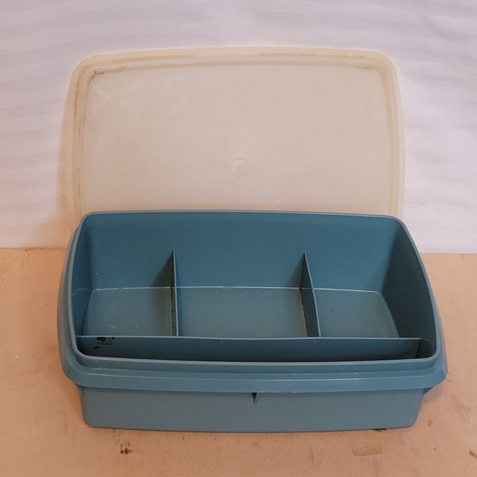 Tupperware Tuppercraft 767 Storage Container Light Blue 2 Piece Missing ...