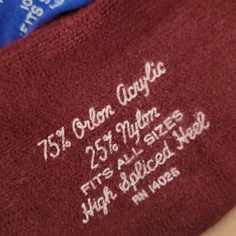 Vintage Mens Socks Dress Athletic Original Tags Asst Royal Cup Orlon ...