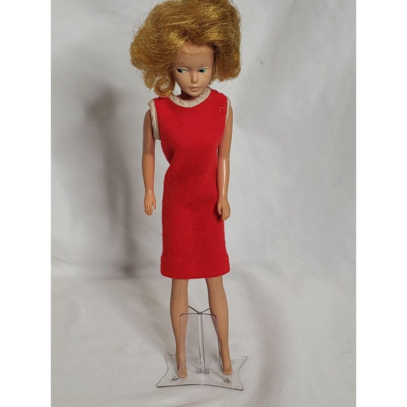 Vintage Tressy Doll 1963 Original Red Dress No Key Overall | Etsy
