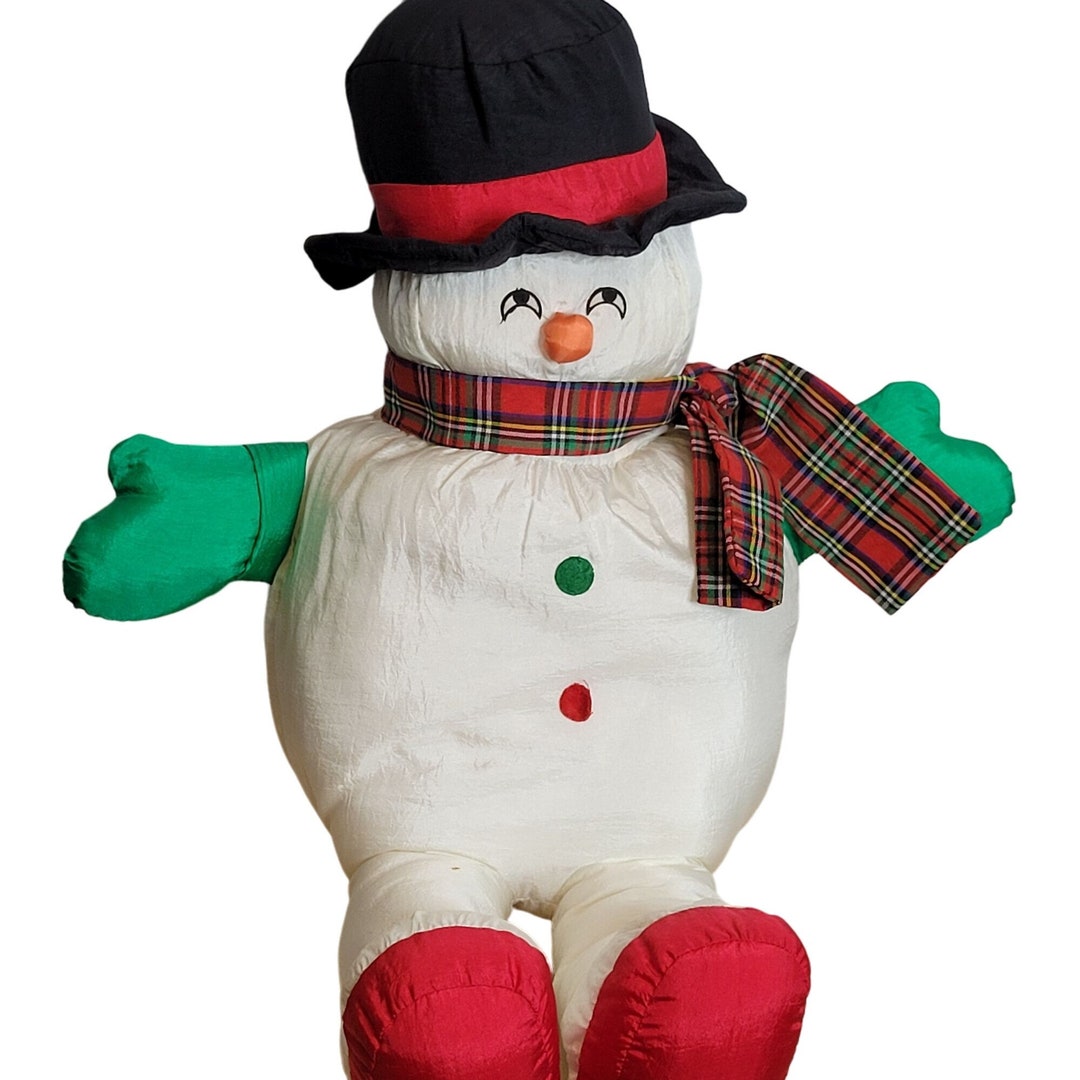 Vintage Snowman Plush Nylon Puffy International Silver Company 20 ...