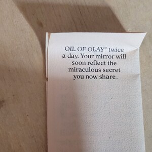 Vintage Oil of Olay Sample Size 1oz Box Paper Insert Partially Used No ...