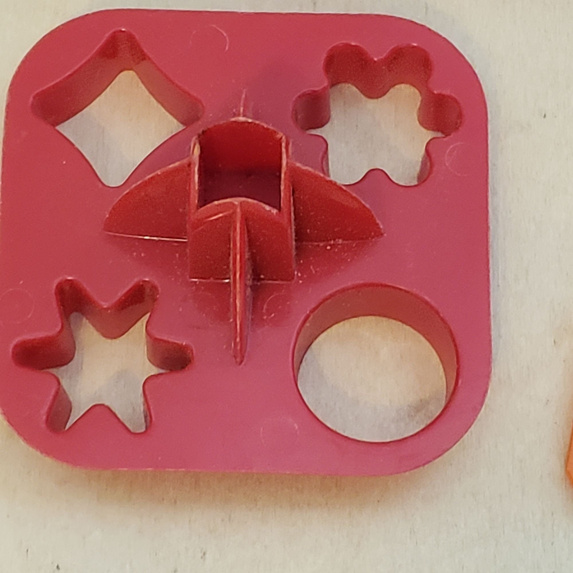 Vintage Tupperware Canape Garnish Cutters Red Cake Decorator Scraper ...