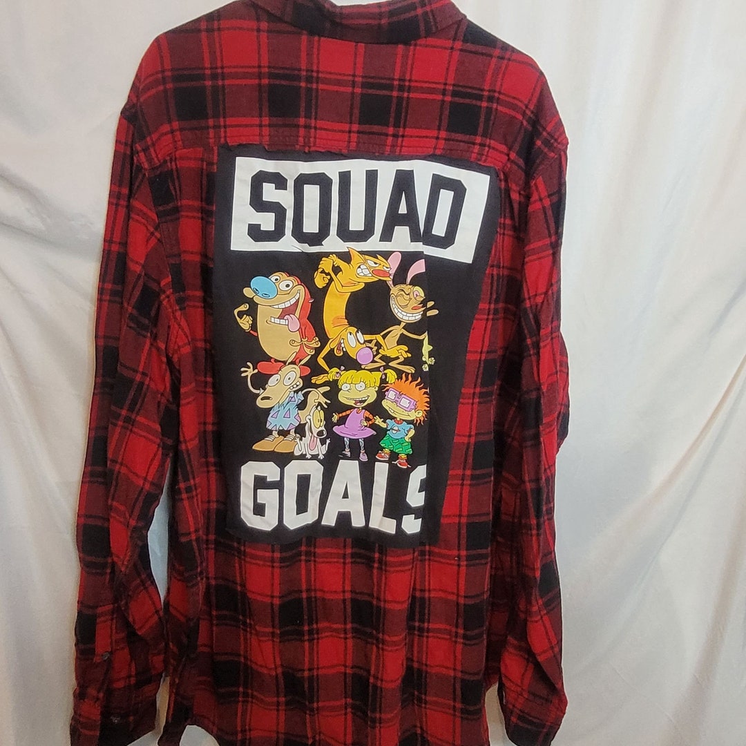 One of A Kind Custom Handmade Shirt Squad Goals Nickelodeon Upcycle ...